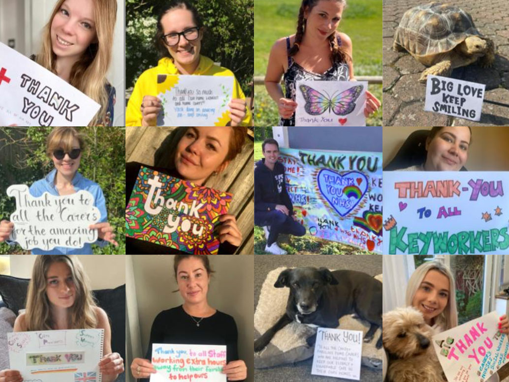 New website allows Brits to send 'Message of Thanks' to care workers