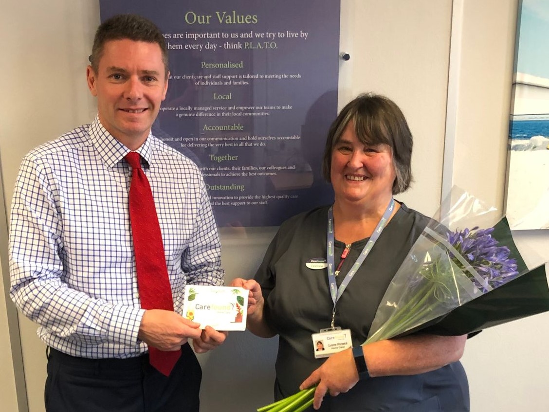 Carer recognised for acting on client's ‘soft' deterioration signs