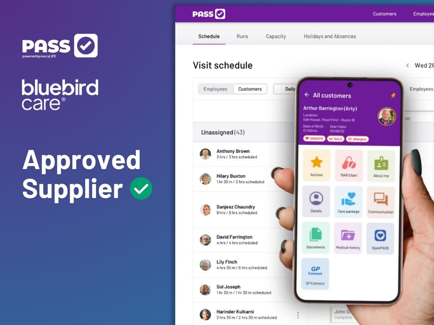 Bluebird Care appoints PASS as approved software supplier