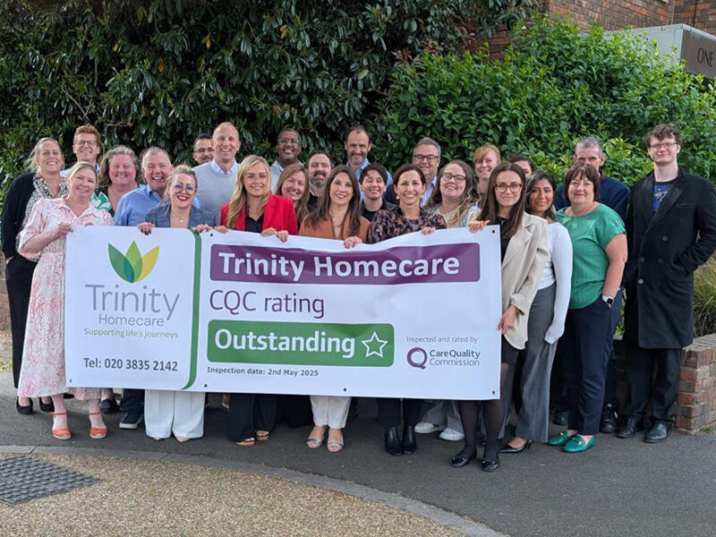 Trinity Homecare ranked in top 4% of England care providers